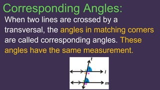 Special angle pair vocab | PPT