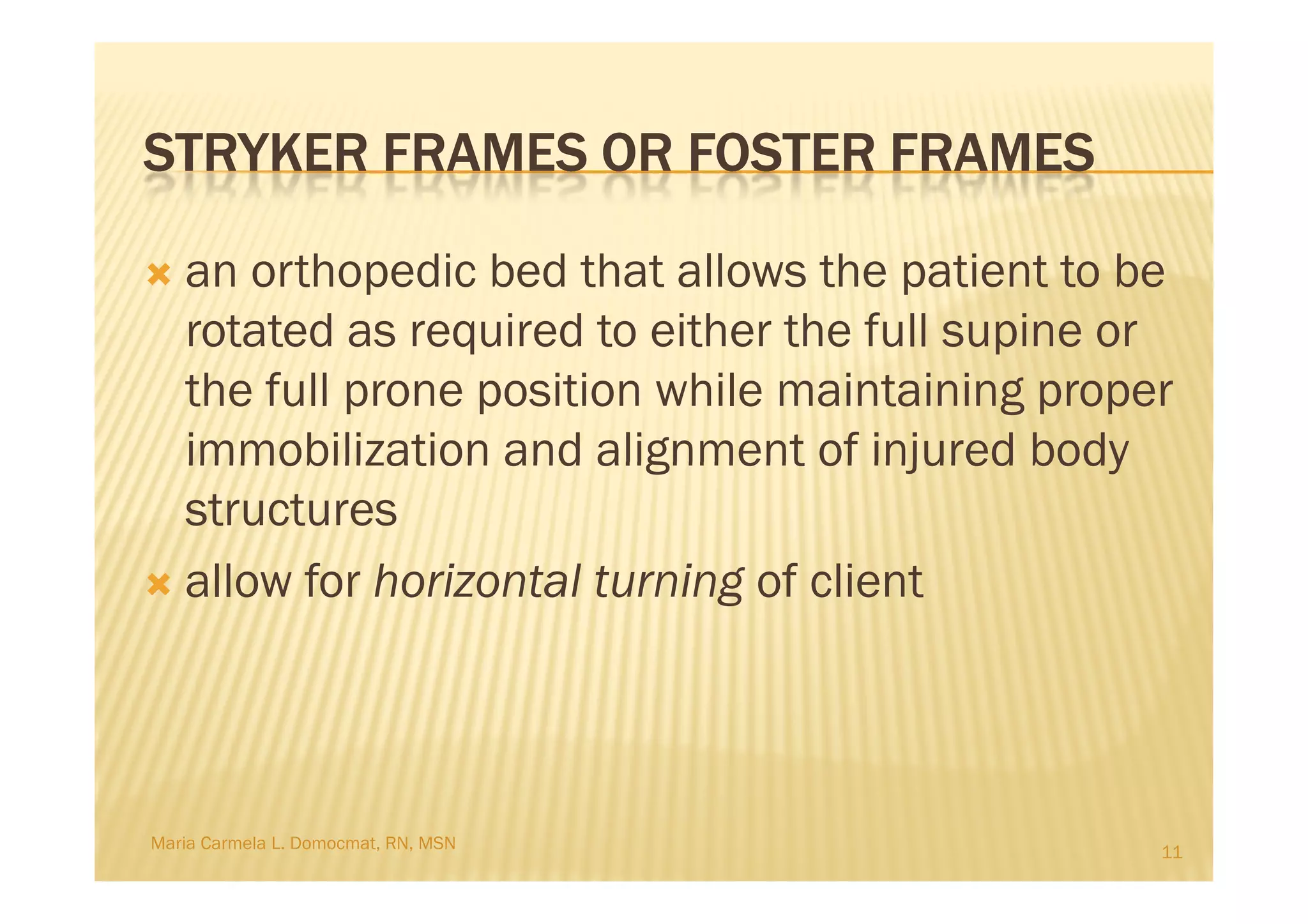 Special beds for positioning client | PDF