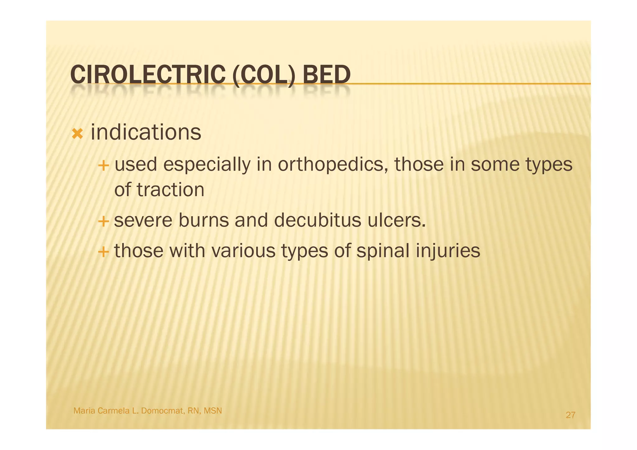 Special beds for positioning client | PDF