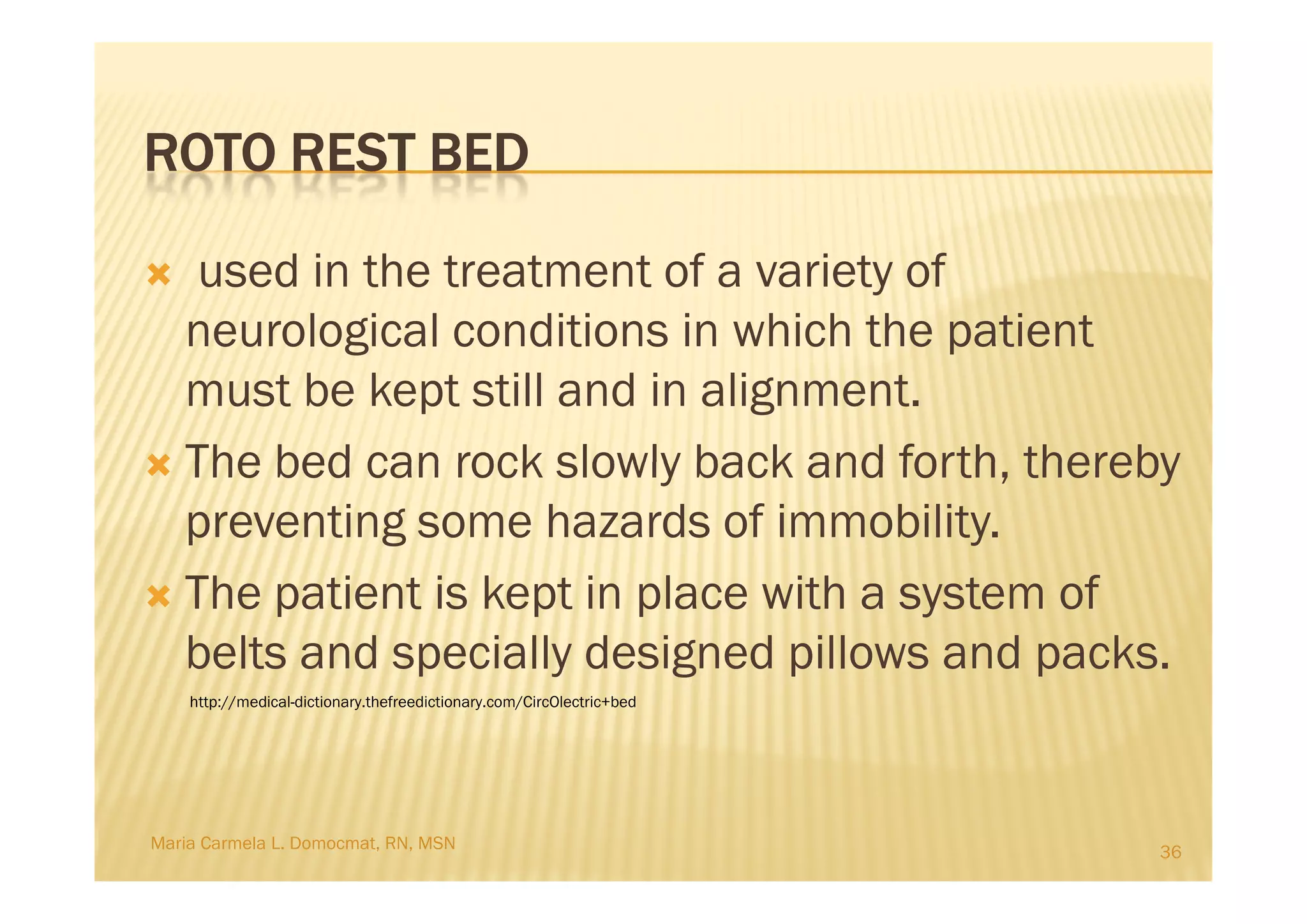 Special beds for positioning client | PDF