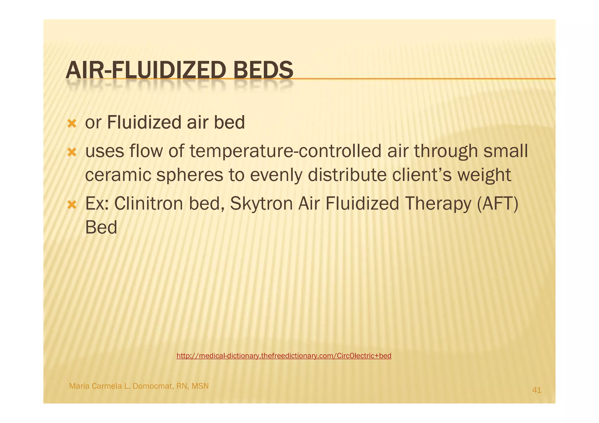 Special beds for positioning client | PDF