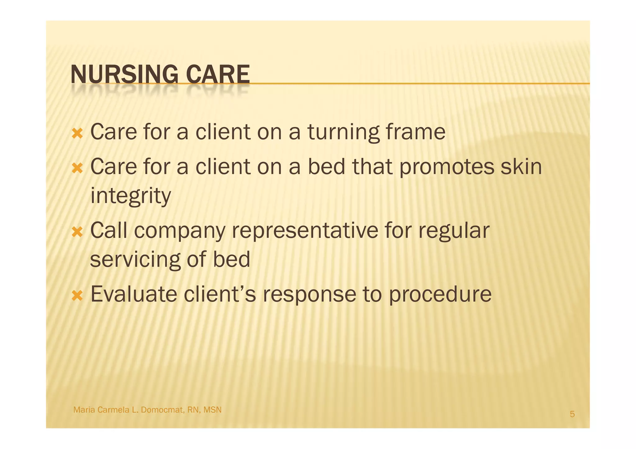 Special beds for positioning client | PDF