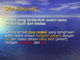 Special blended cement (sbc) | PPT