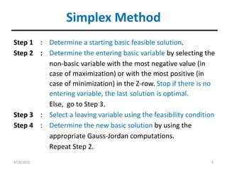 Special Cases in Simplex Method | PPTX