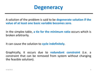 Special Cases in Simplex Method | PPTX