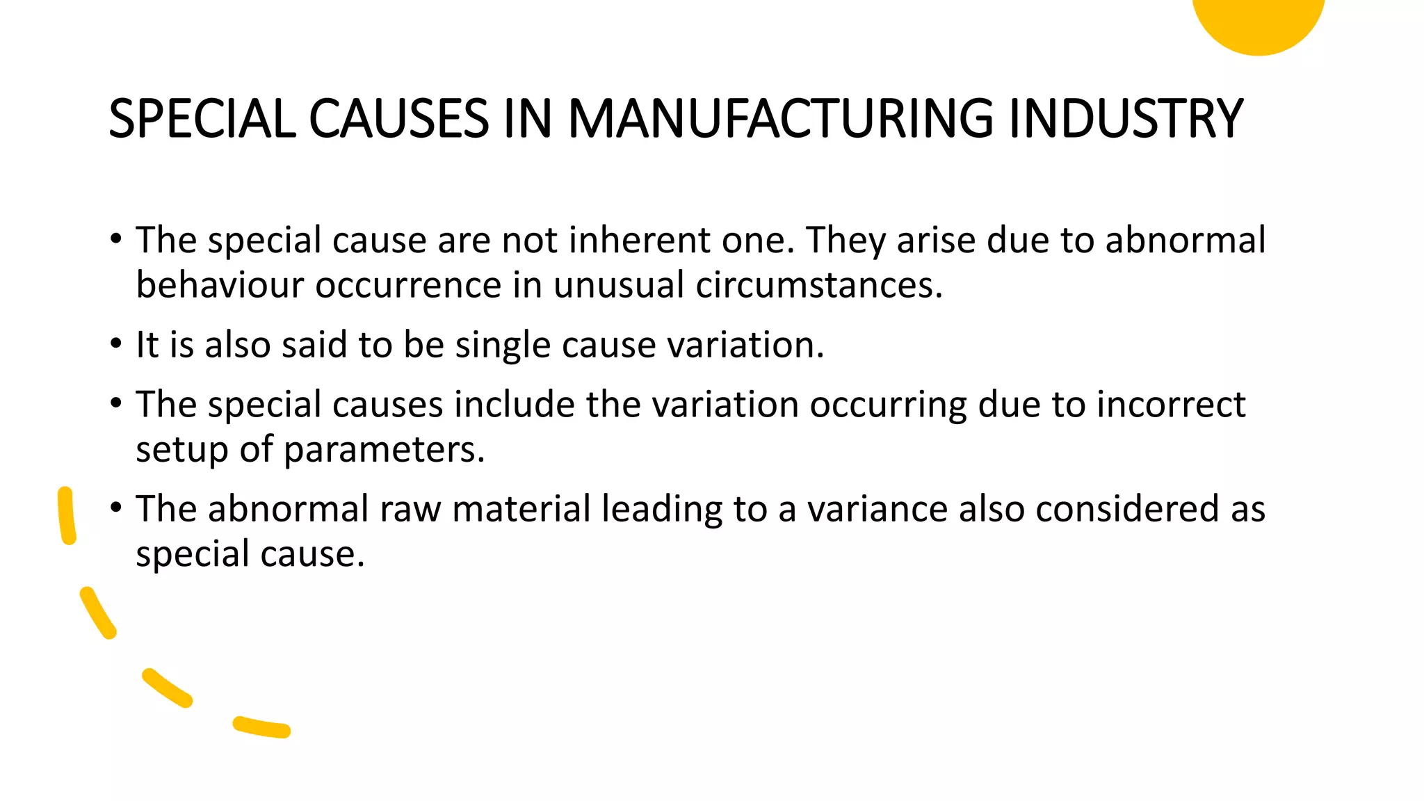 Special causes and common causes of variation in Manufacturign industry ...