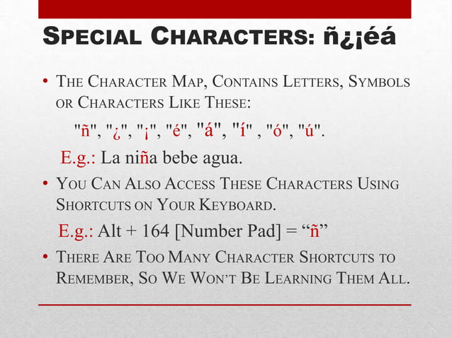 Special Characters | PPTX