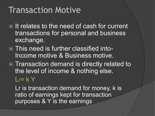 Money Market: Demand for Money | PDF