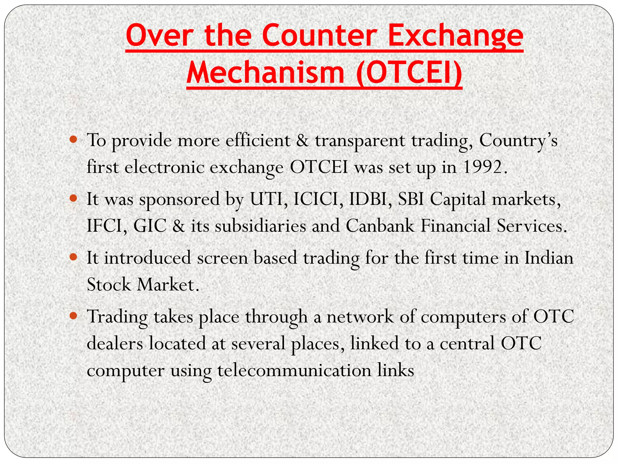 Basics of Indian Stock Market & its Trading Mechanisms | PDF