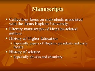 Rare Books & Manuscripts | PPT