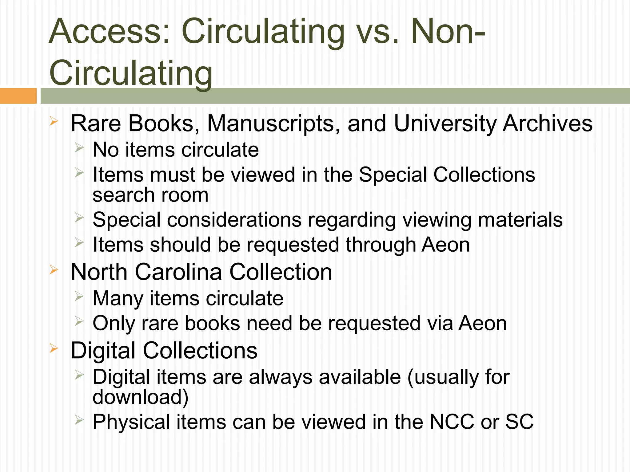 Special collections overview | PPT