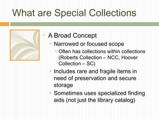 Special collections overview | PPT
