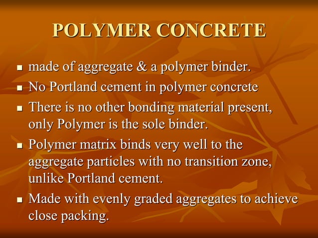 Special concrete not made using portland cement | PPT