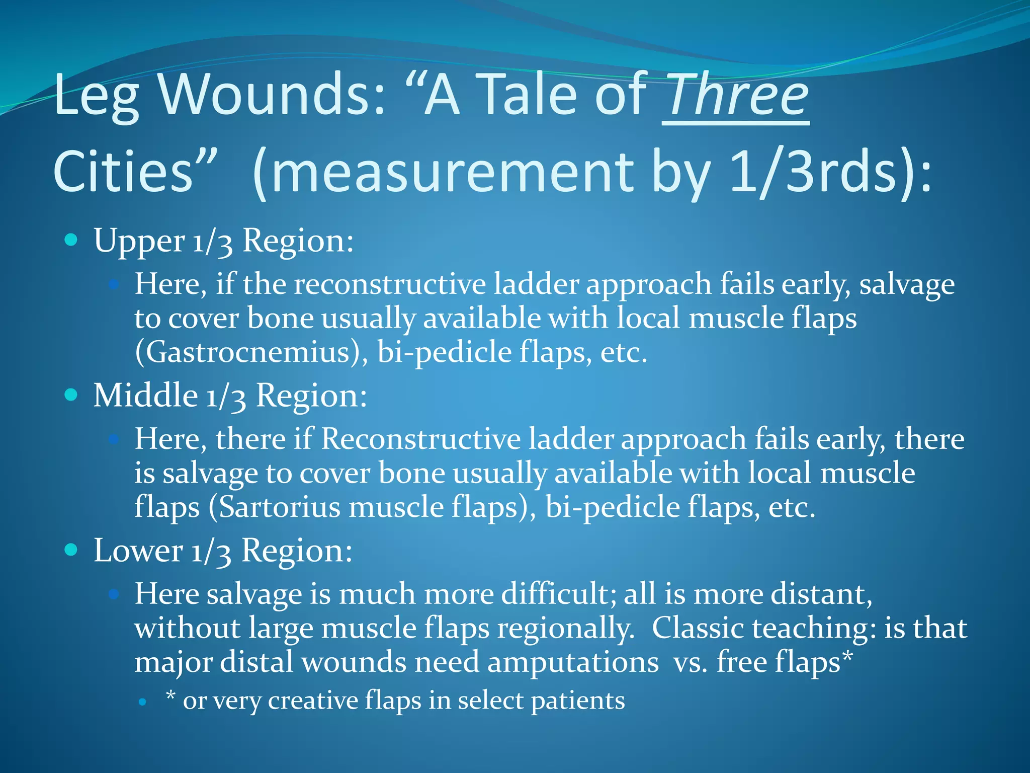 Special considerations for wounds and lesions, key anatomic regions ...