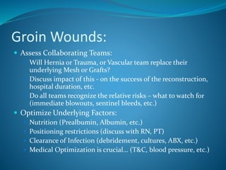 Special considerations for wounds and lesions, key anatomic regions ...