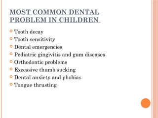 Special consideration to the dental problem of children and senior ...