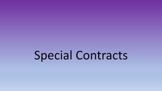 Special contracts | PPT