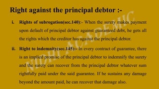 Special contract Indemnity and guarantee | PPT