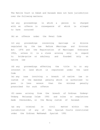 Special courts note - JURISDICTION THE COURT FOR CHILDREN, NATIVE COURT ...