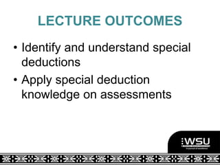 Special deduction.ppt