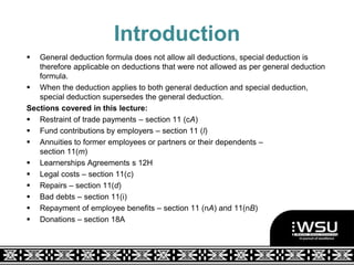 Special deduction.ppt | Personal Taxes | Personal Finance