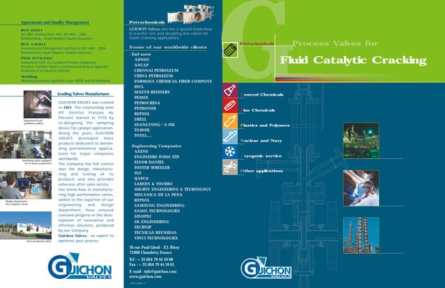 Special design valves for fluid catalytic cracking fcc process-Guichon ...
