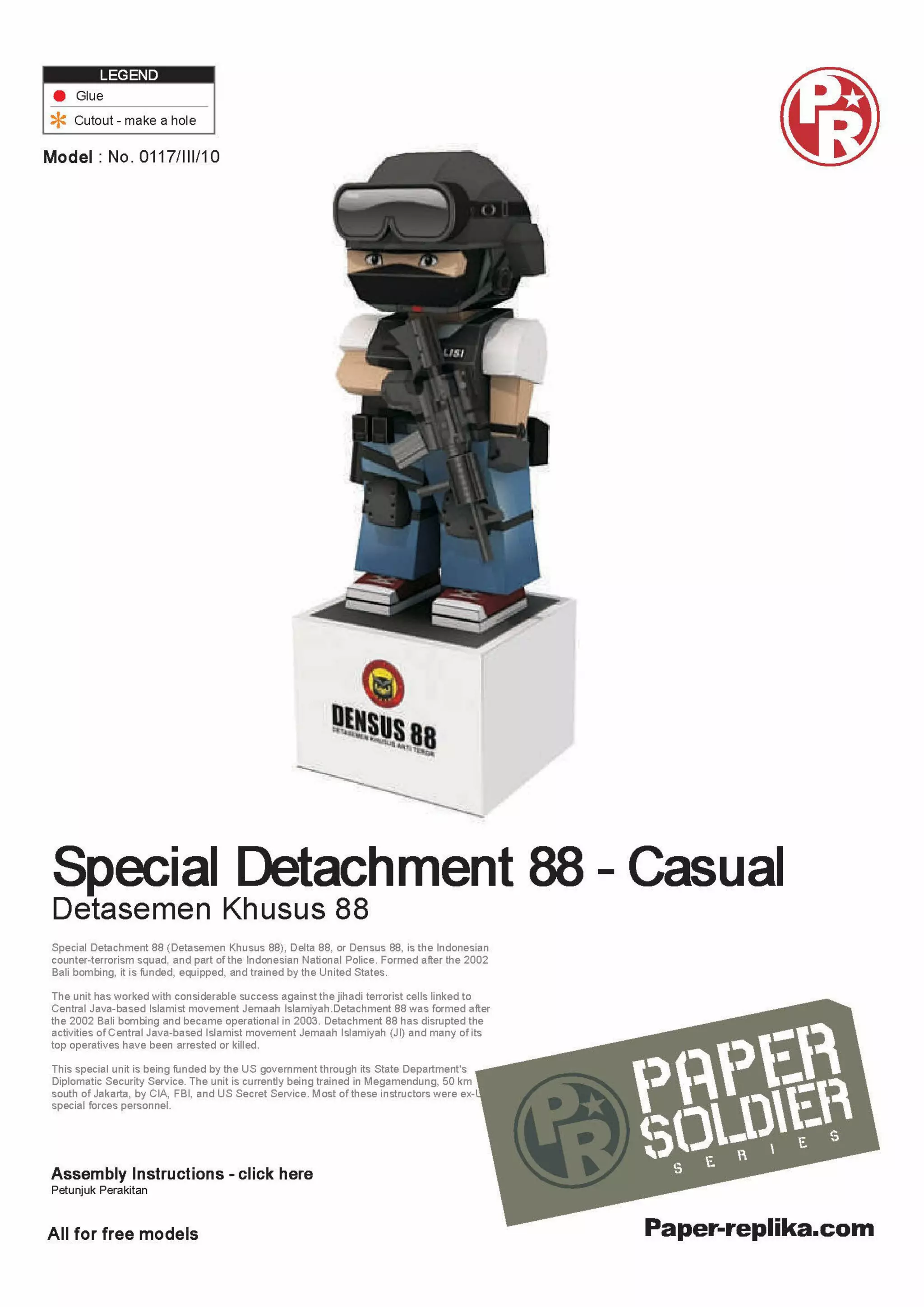 Papercraft - Special detachment 88 casual | PDF