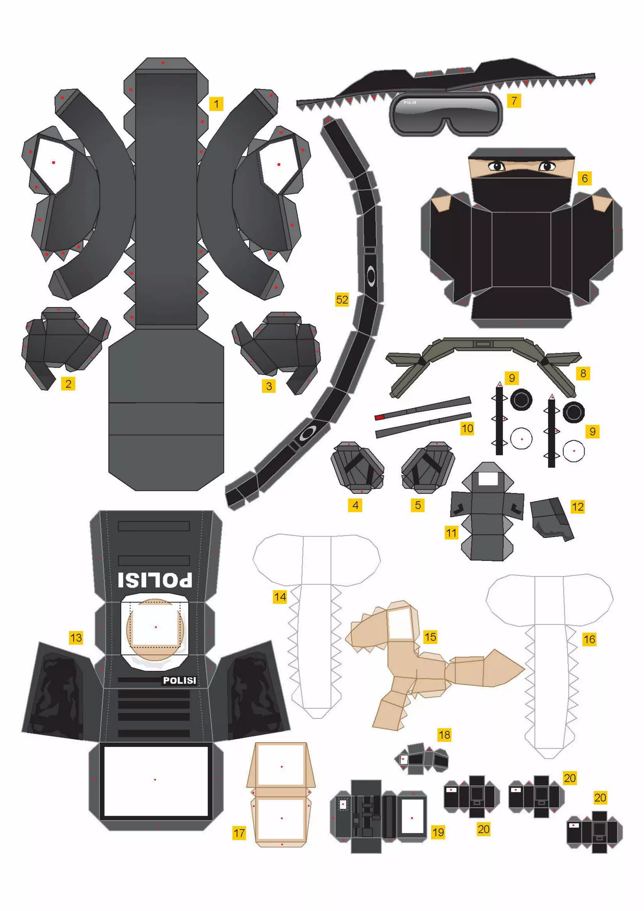 Papercraft - Special detachment 88 casual | PDF