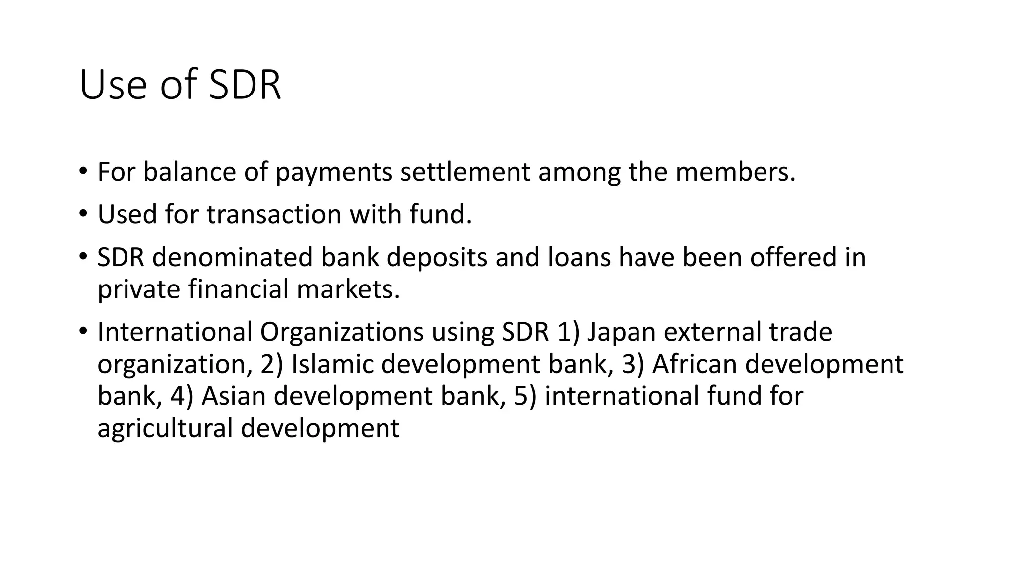 Special Drawing Rights By Gajjar Meet | PPTX