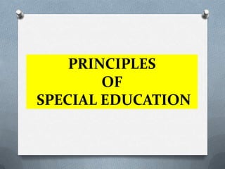 Special education - EDUCATION FOR ALL! | PPTX