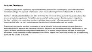 Special Education Integration in Maryland’s Elite Educational ...