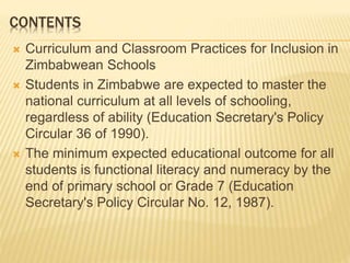 Special education in zimbabwe | PPTX