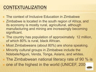 Special education in zimbabwe | PPTX