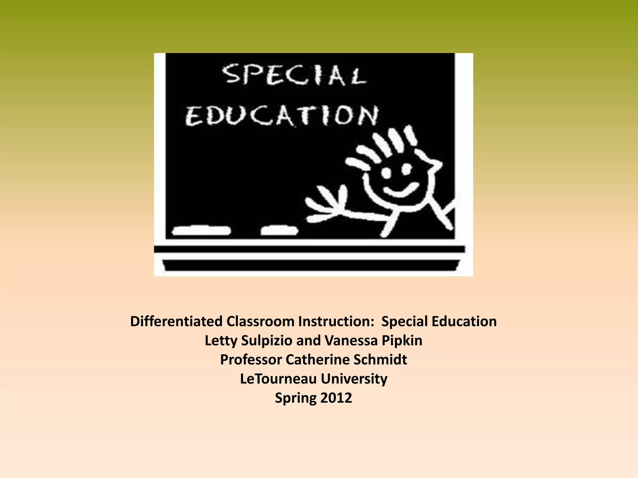 Special education presentation letty and vanessa | PPTX | Special Needs ...