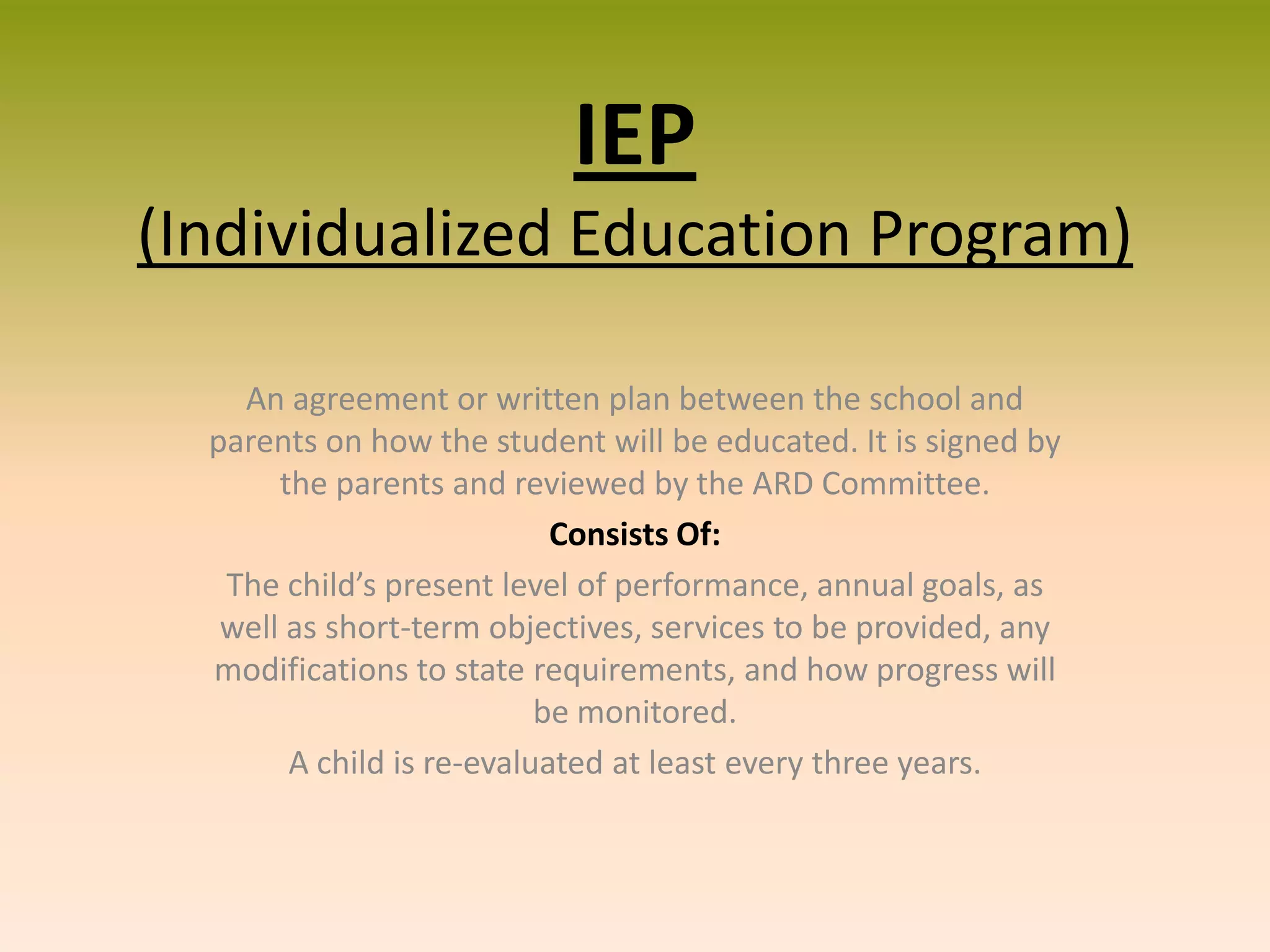 Special education presentation letty and vanessa | PPTX
