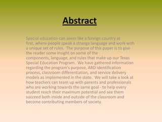 Special education presentation letty and vanessa | PPTX | Special Needs ...