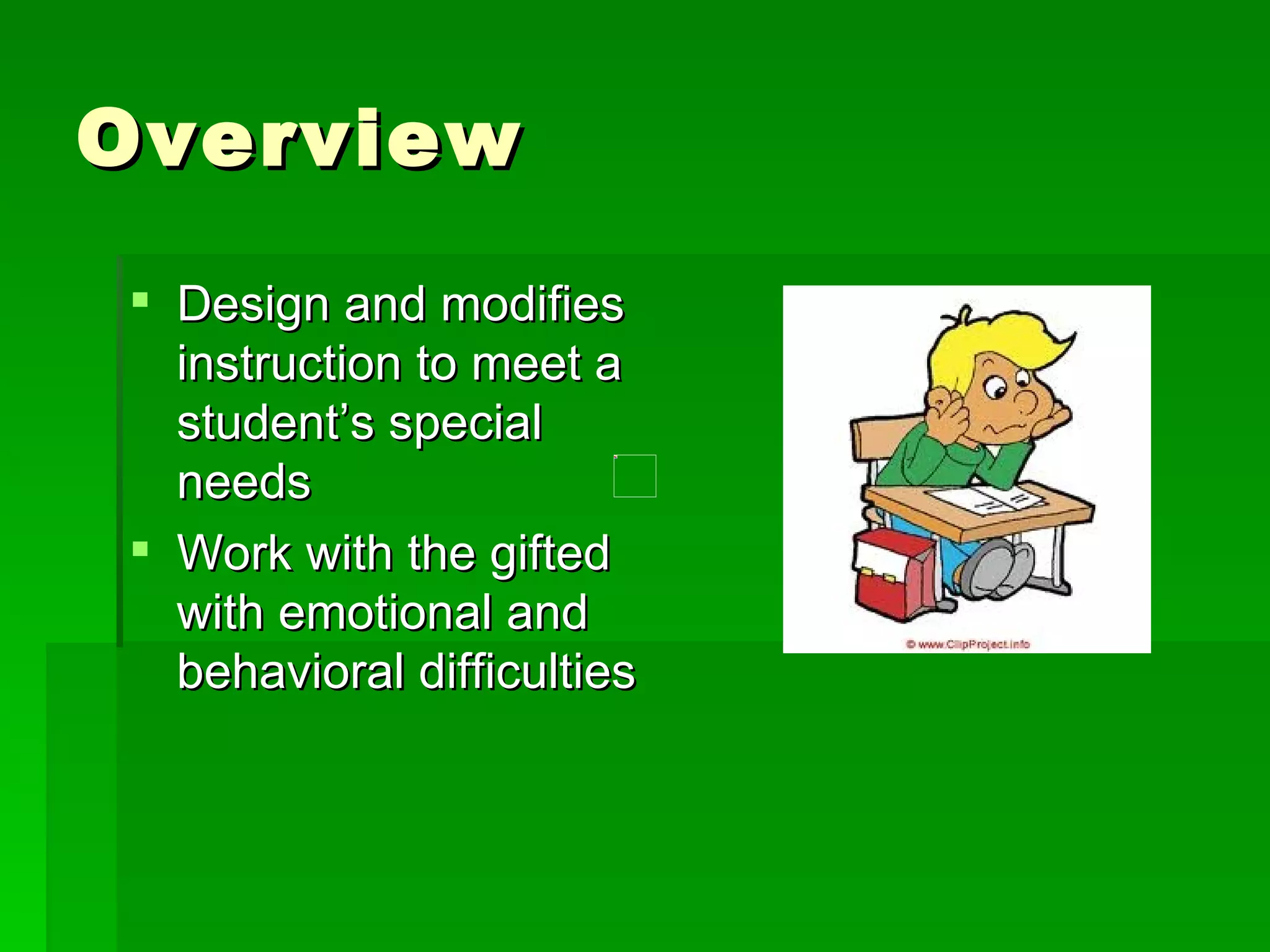 Special education teacher power point | PPT