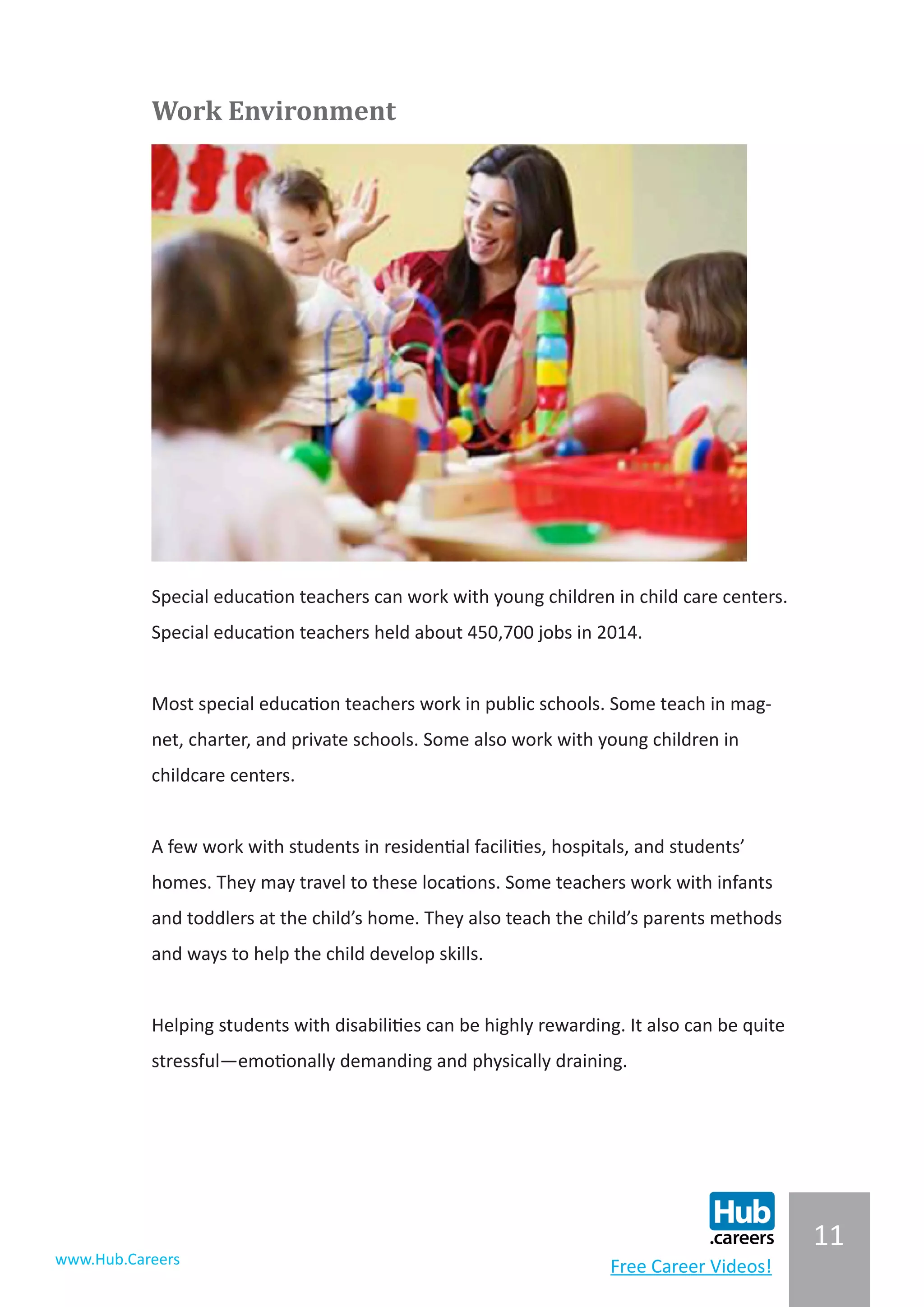 Occupational Outlook: Special Education Teachers | PDF