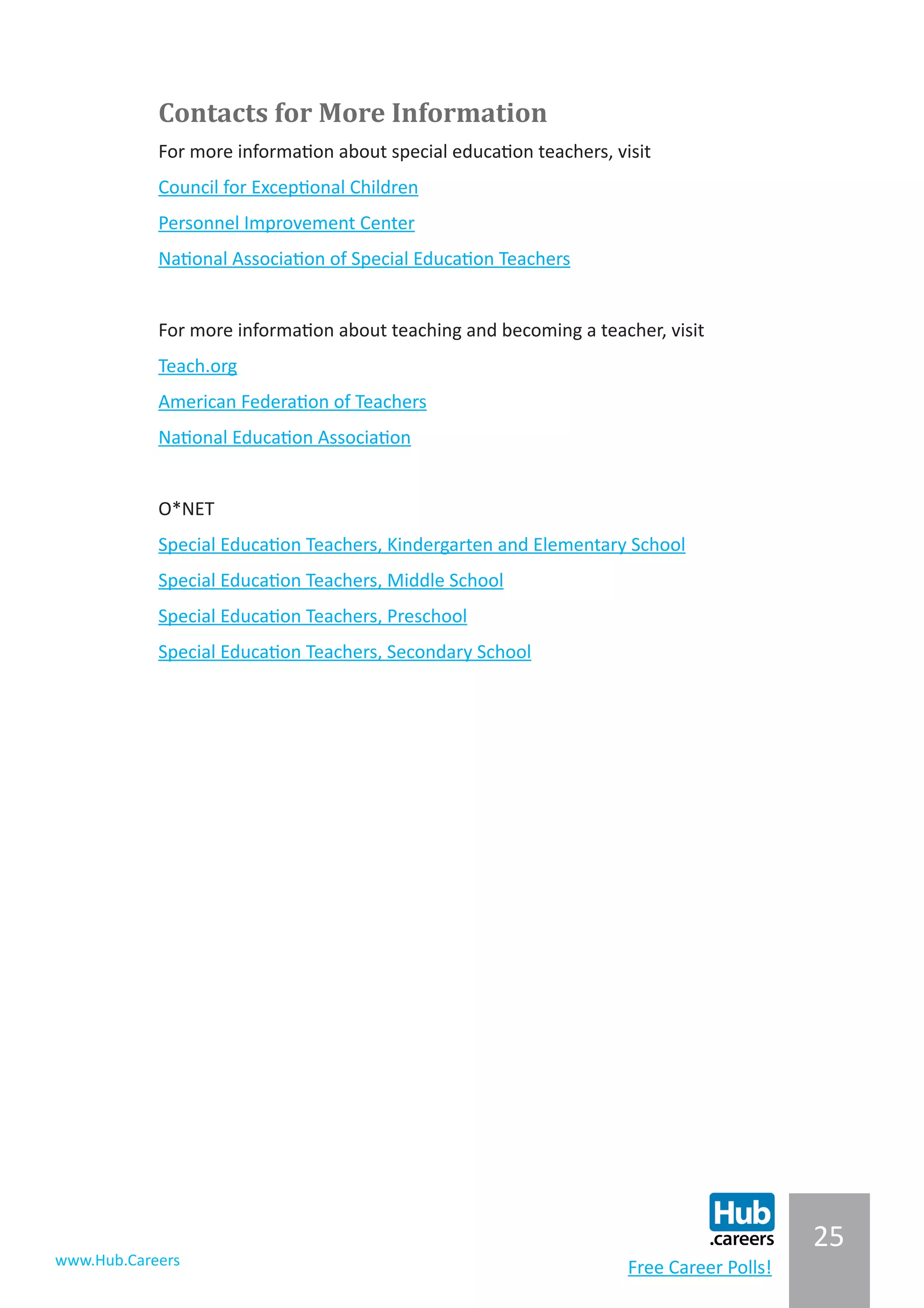 Occupational Outlook: Special Education Teachers | PDF