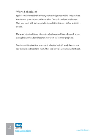 Occupational Outlook: Special Education Teachers | PDF