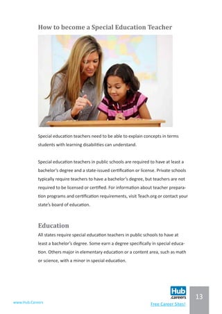 Occupational Outlook: Special Education Teachers | PDF