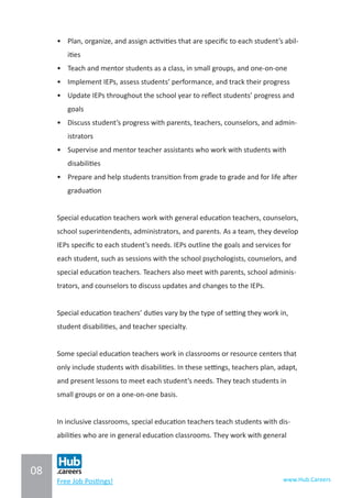 Occupational Outlook: Special Education Teachers | PDF