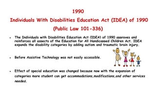 Individuals With Disabilities Education Act Timeline