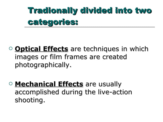 Special Effects | PPT