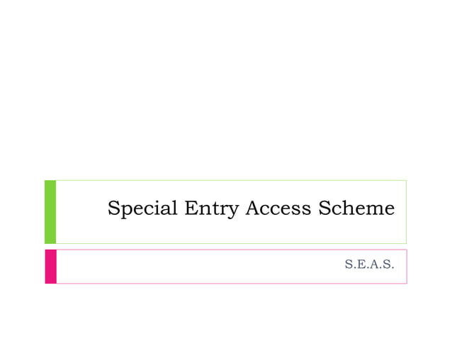 Special Equity Access Schemes | PPT