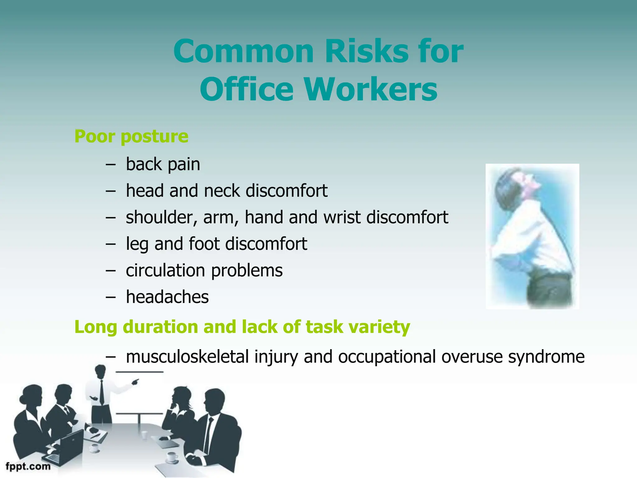 special ergonomic for office workers or for computer users.ppt