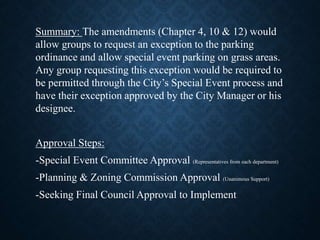 Special Event Permit Parking | PPT
