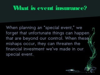 Special events insurance | PPT
