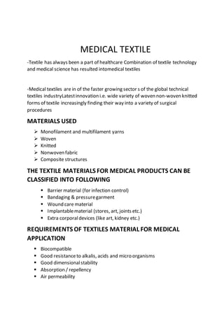 Special fabric Assignment | DOCX