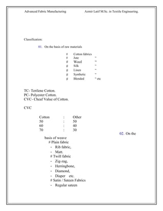 Special Fabrics | PDF